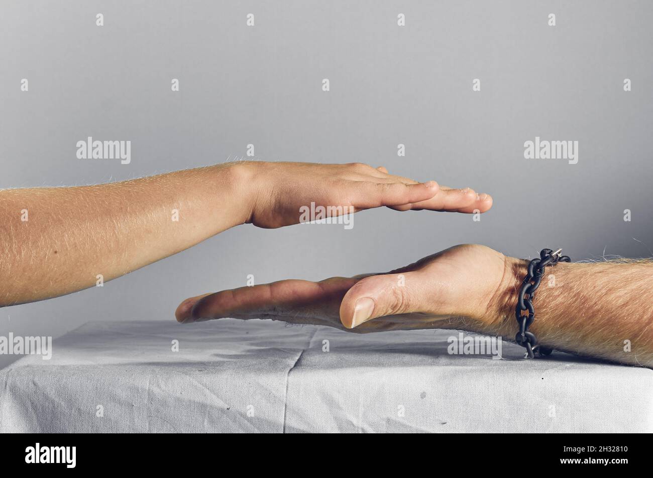 Kids and fathers hand over each other Stock Photo - Alamy