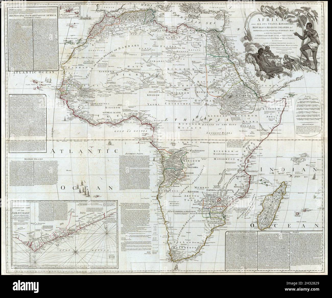 Scan of 18th to 19th-century vintage map in a textbook Stock Photo - Alamy