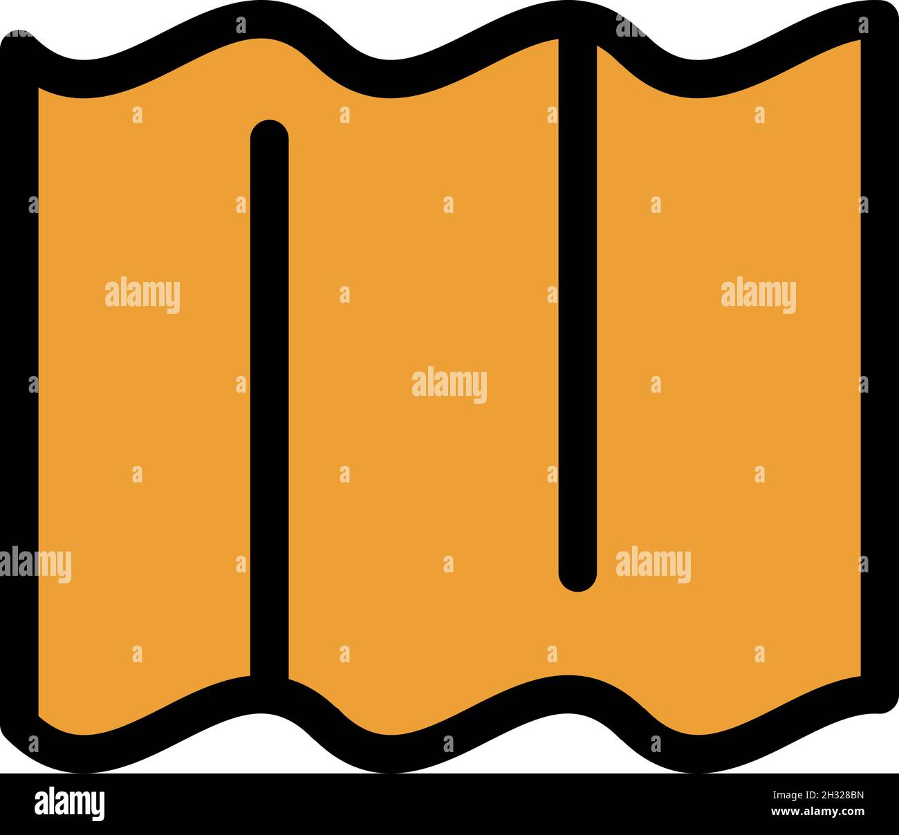 Corrugated slate sheet icon. Outline corrugated slate sheet vector icon ...