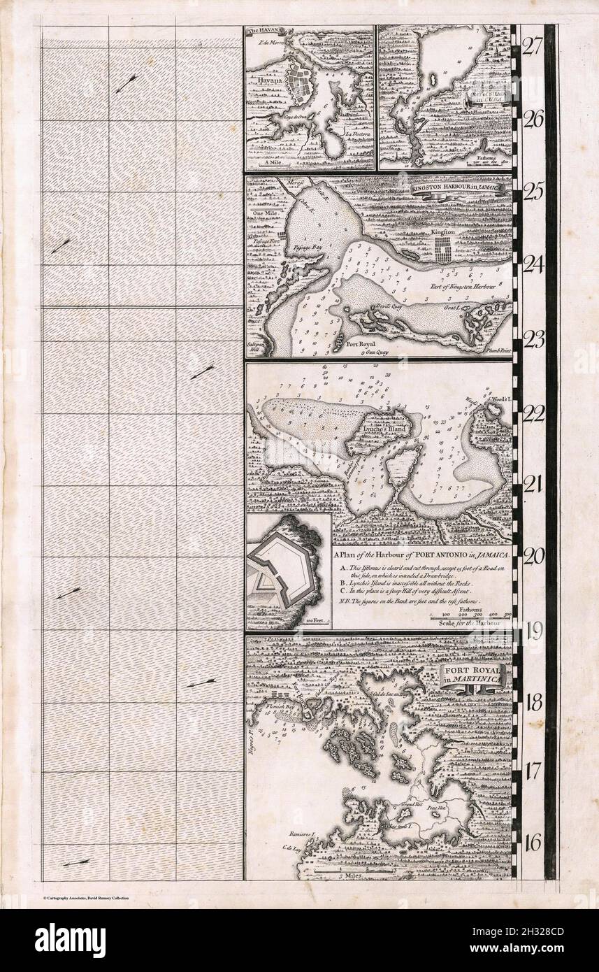 Scan of 18th to 19th-century vintage map in a textbook Stock Photo - Alamy