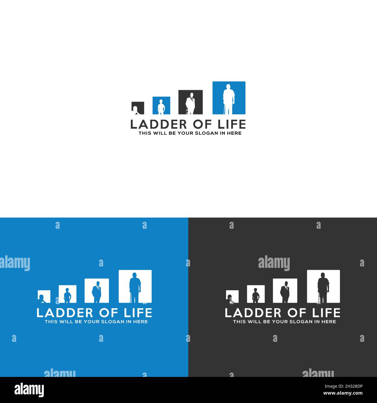 Life growth of from infancy to old age logo design Stock Vector Image ...