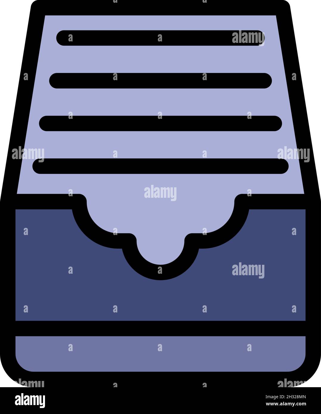 Explore folders icon. Outline explore folders vector icon color flat ...