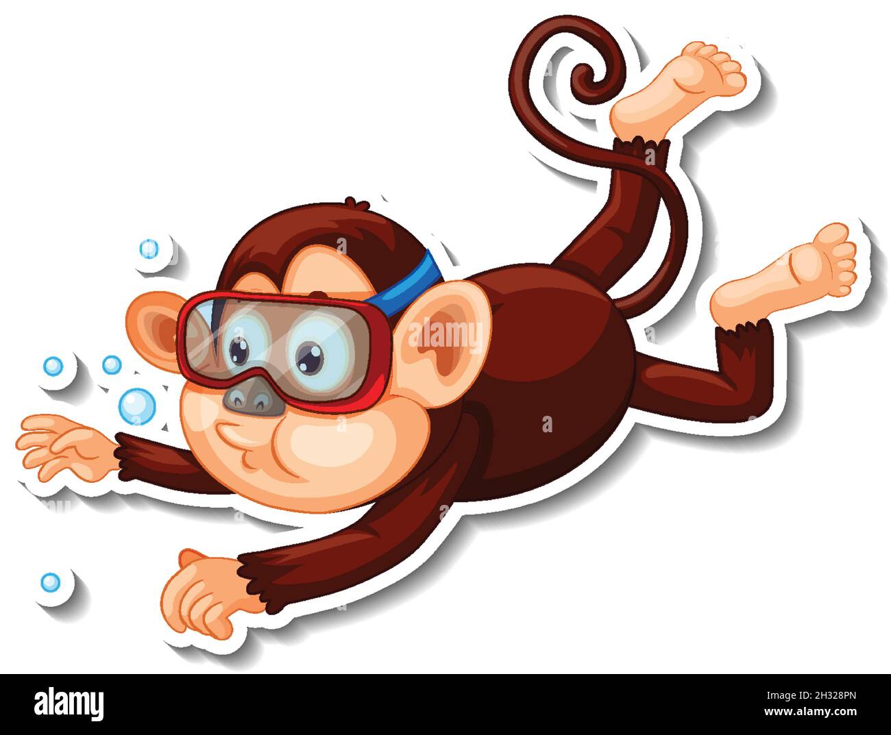 Cute mask snorkel cartoon hi-res stock photography and images - Alamy