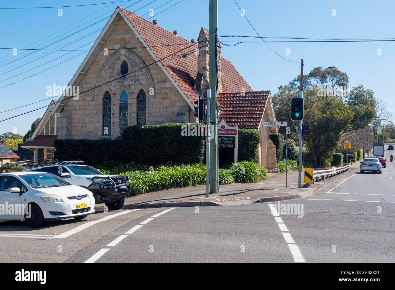 The 1903 built sandstone and terracotta tiled Uniting Church (formerly ...