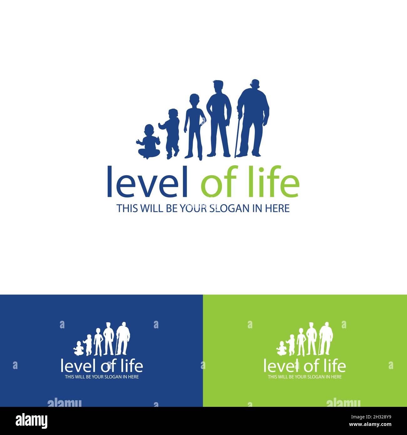 Life growth of from infancy to old age logo design Stock Vector Image ...