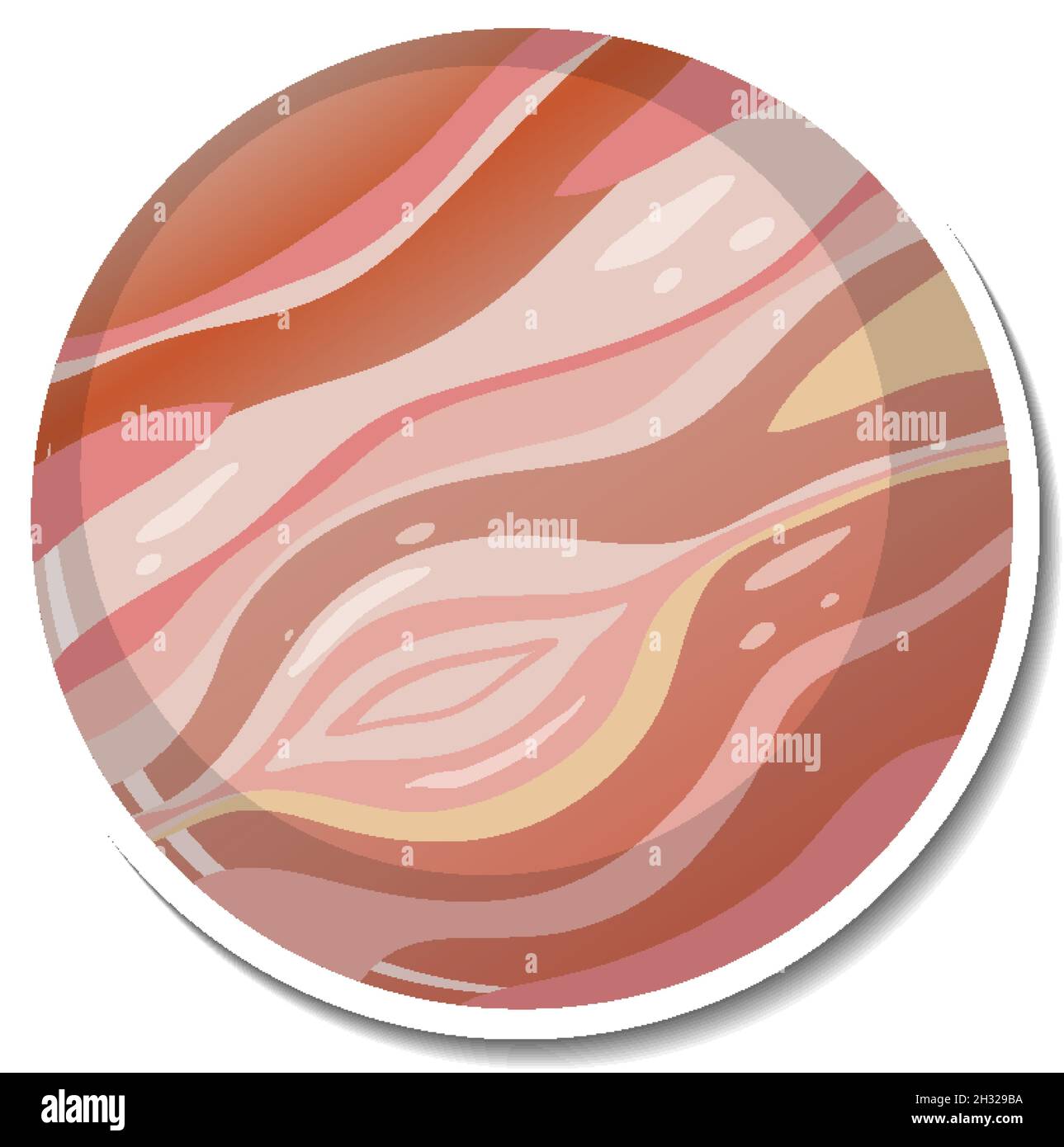 Sticker template with Jupiter planet isolated illustration Stock Vector ...