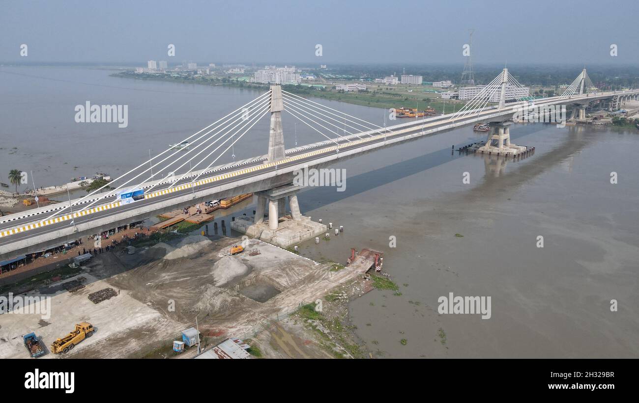 Patuakhali. 25th Oct, 2021. Aerial photo taken on Oct. 24, 2021 shows ...
