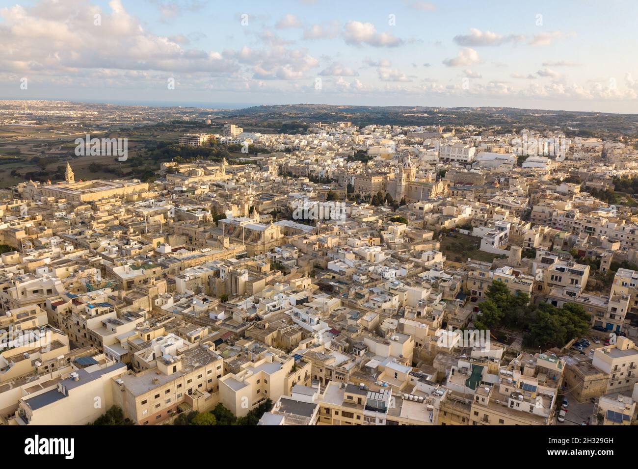 Aerial drone photograph of Rabat, city in Malta Stock Photo - Alamy