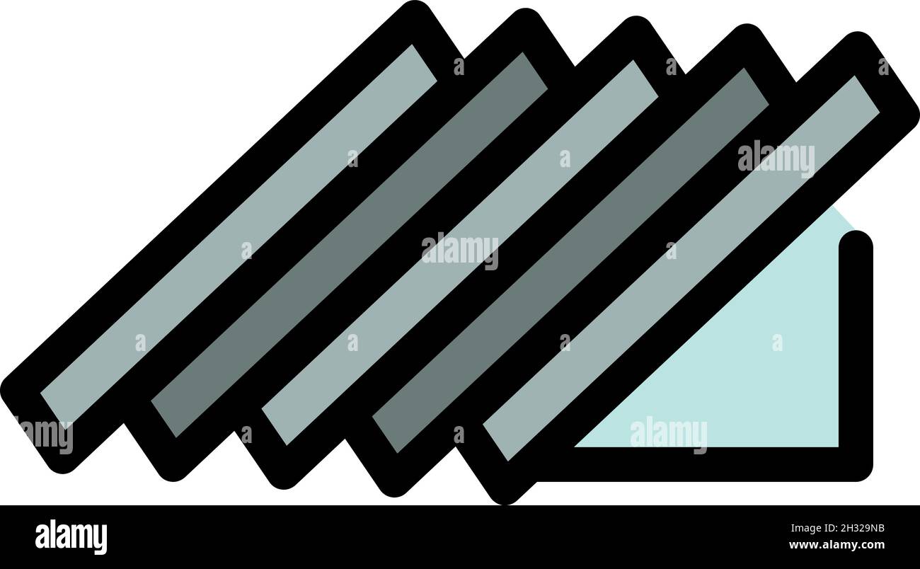 Part of the gable roof icon. Outline part of the gable roof vector icon ...