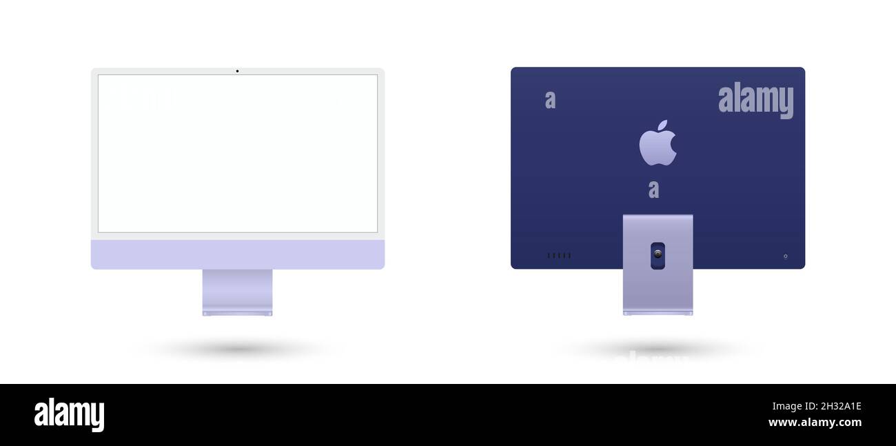 Device screen mockup. monoblock monitor, with blank screen for you ...