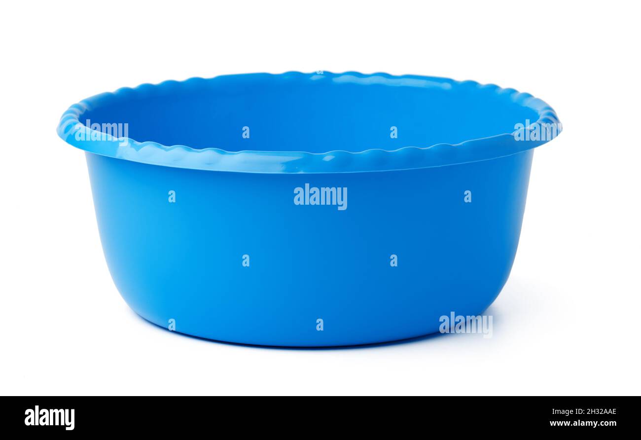 Plastic empty basin isolated on white background Stock Photo - Alamy