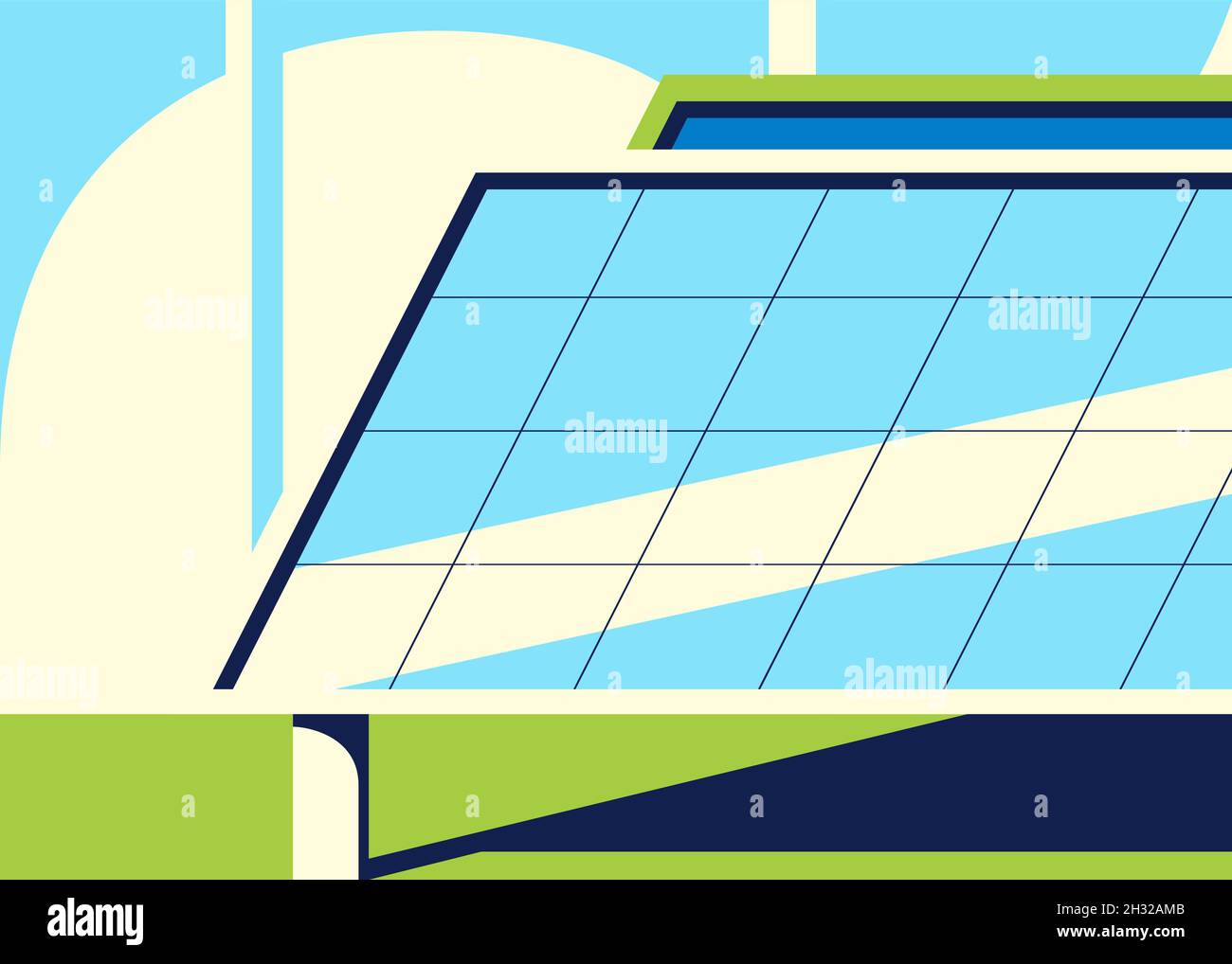 Solar farm in creative design Stock Vector Images - Alamy