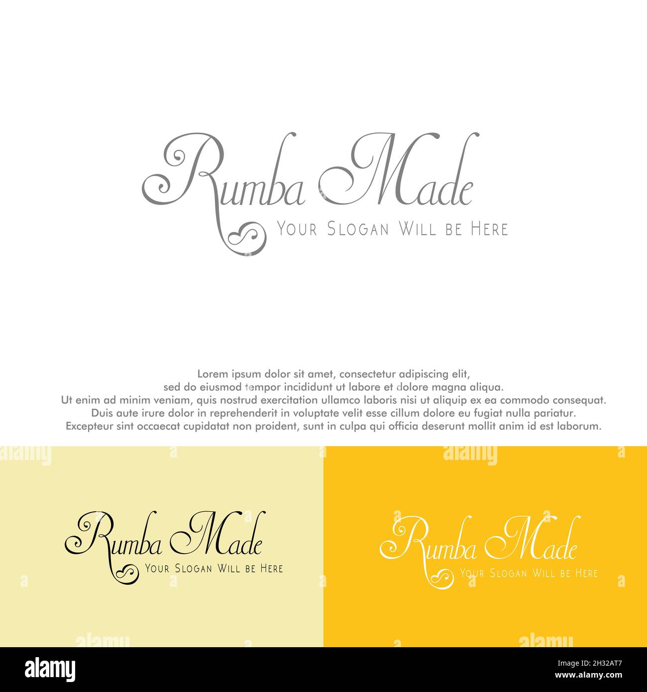 Modern handwritten wordmark logo design template Stock Vector Image ...