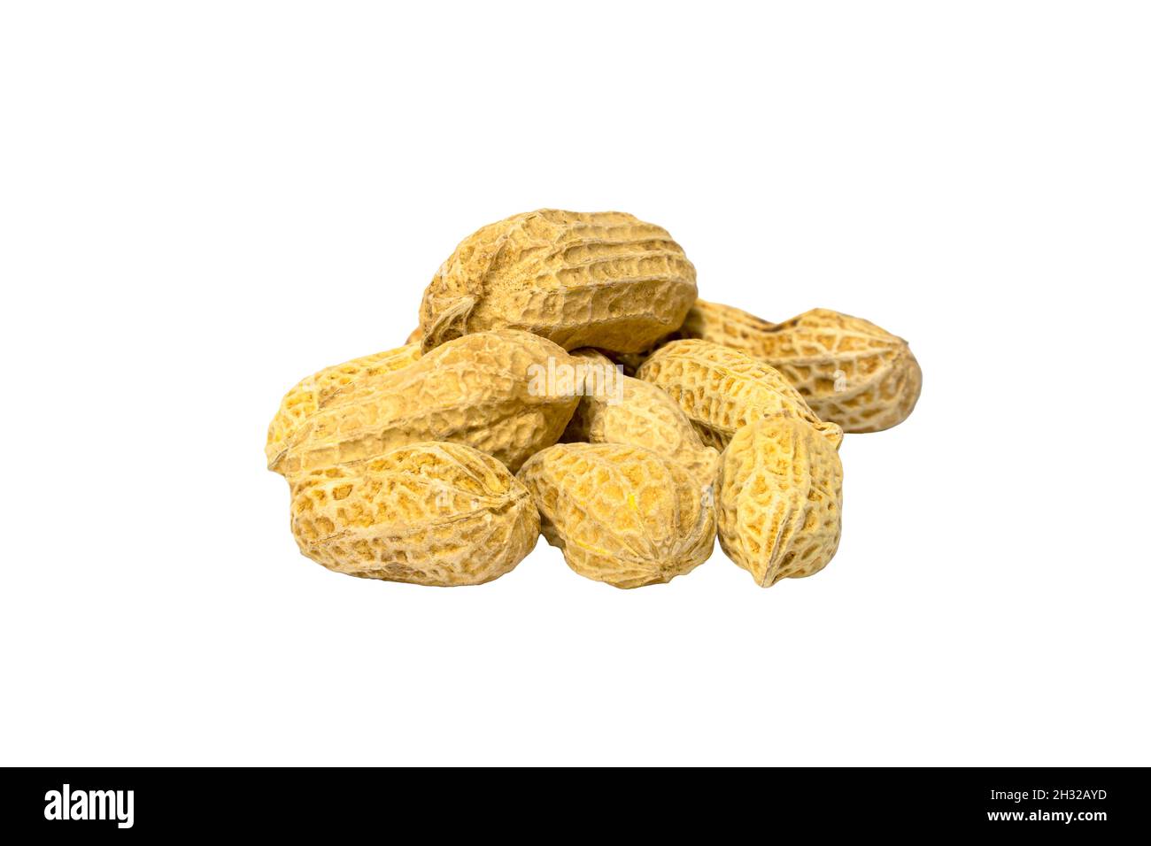 Bunch of peanuts Isolated on a white background Stock Photo - Alamy