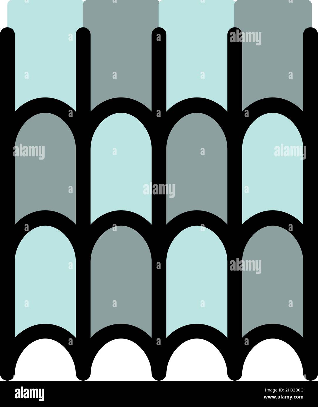 Ceramic roofing tile icon. Outline ceramic roofing tile vector icon ...