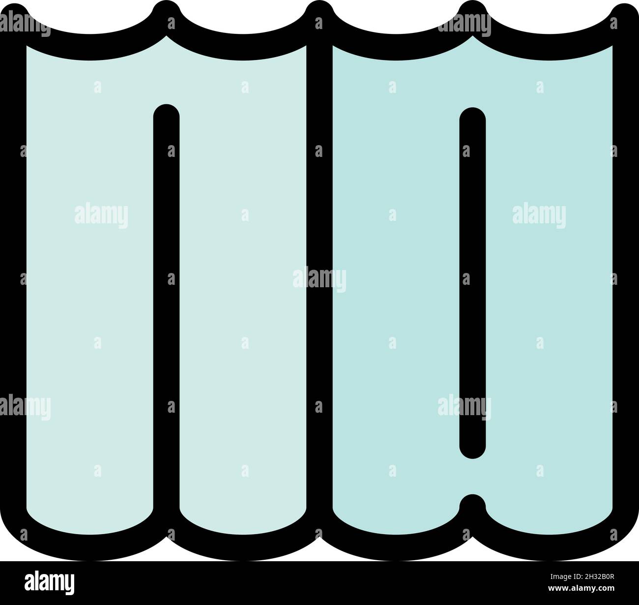 Two parts of a metal tile icon. Outline two parts of a metal tile ...