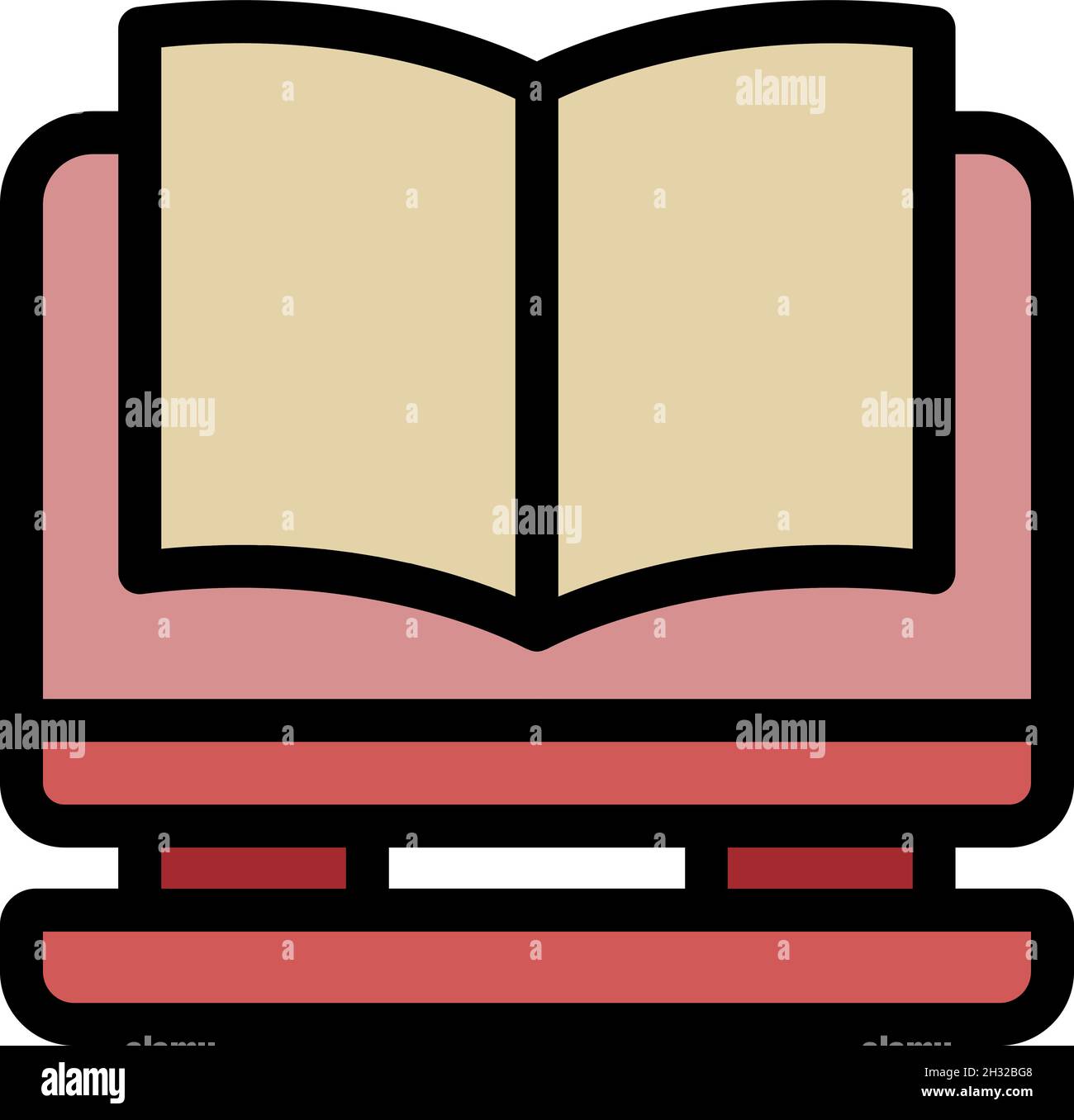 Book on stand icon. Outline book on stand vector icon color flat ...