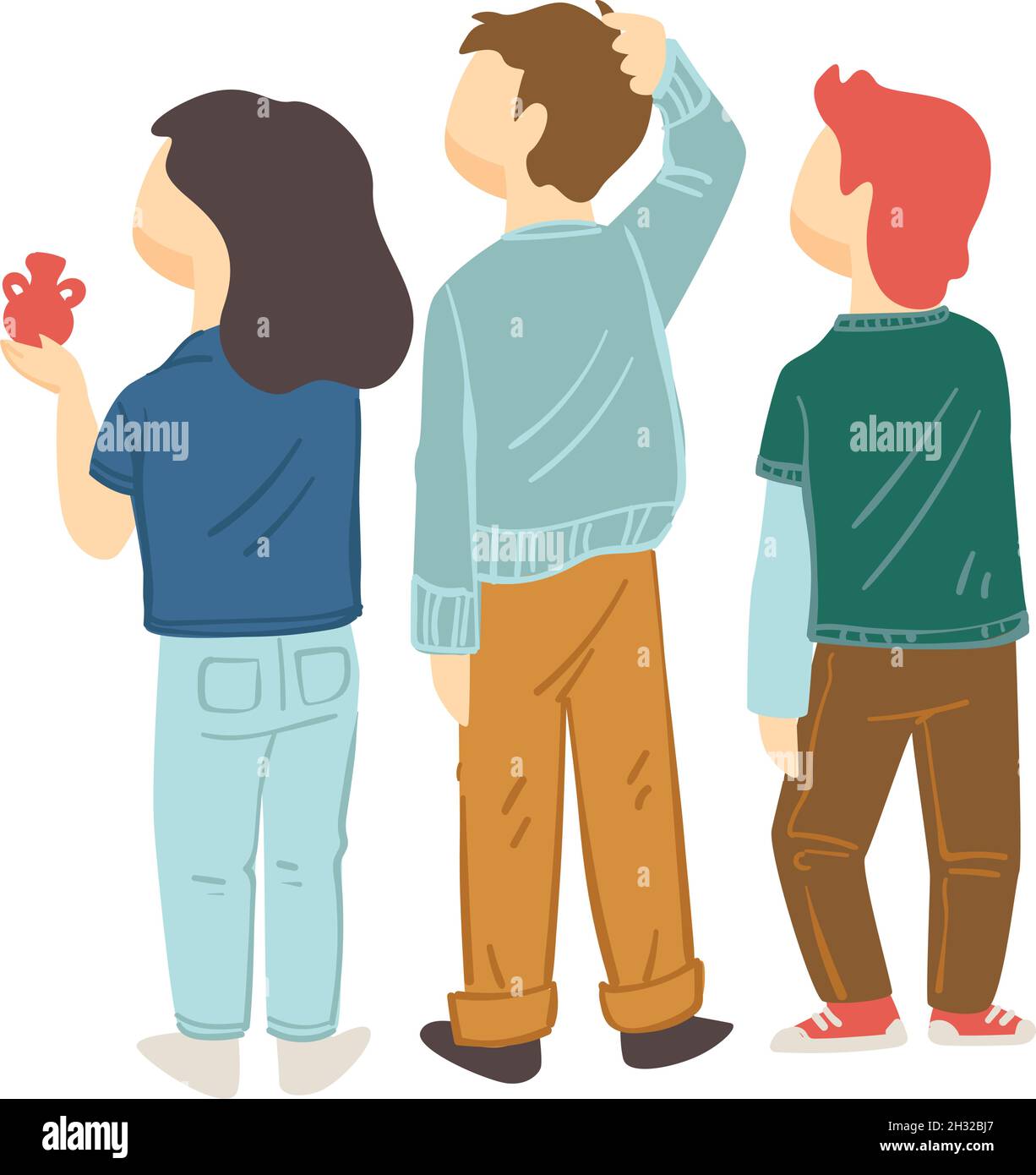 Standing Child Clipart Thinking