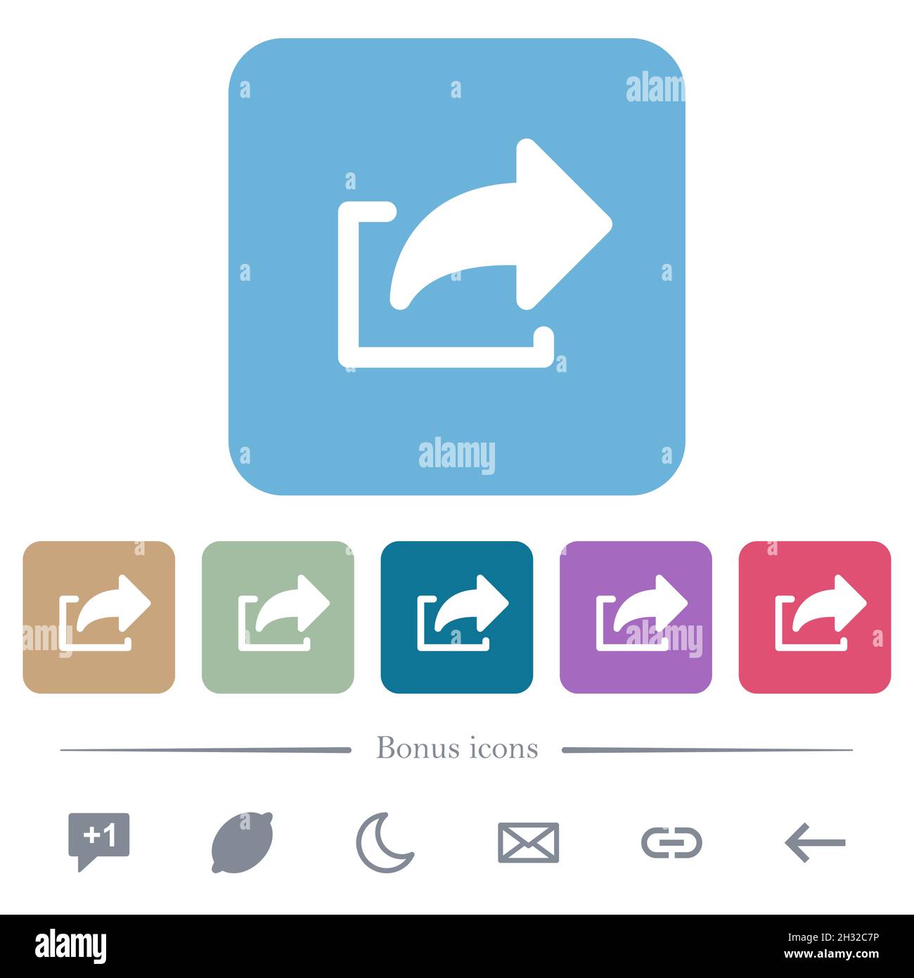 Export symbol solid white flat icons on color rounded square ...