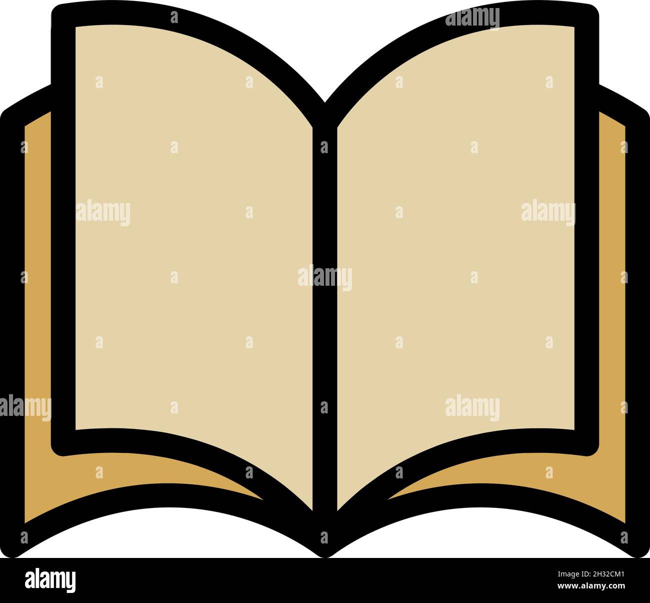 Open magazine icon. Outline open magazine vector icon color flat ...