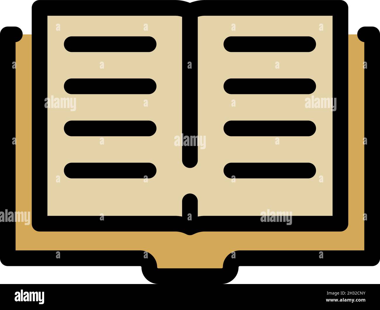 Exercise book icon. Outline exercise book vector icon color flat ...