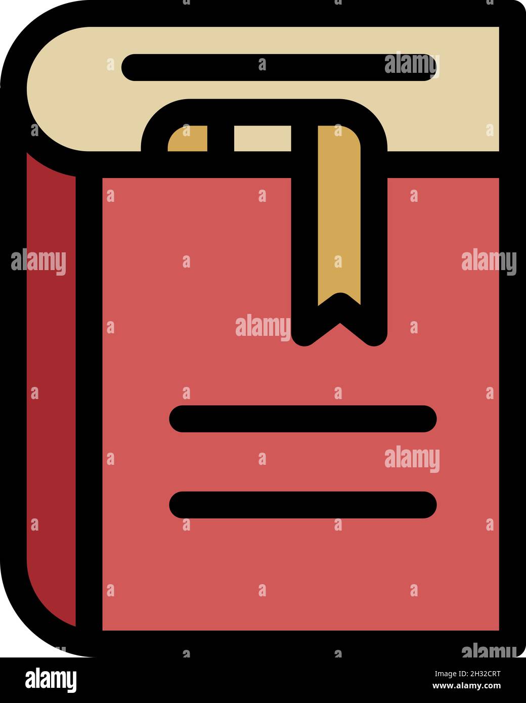 Diary icon. Outline diary vector icon color flat isolated Stock Vector ...