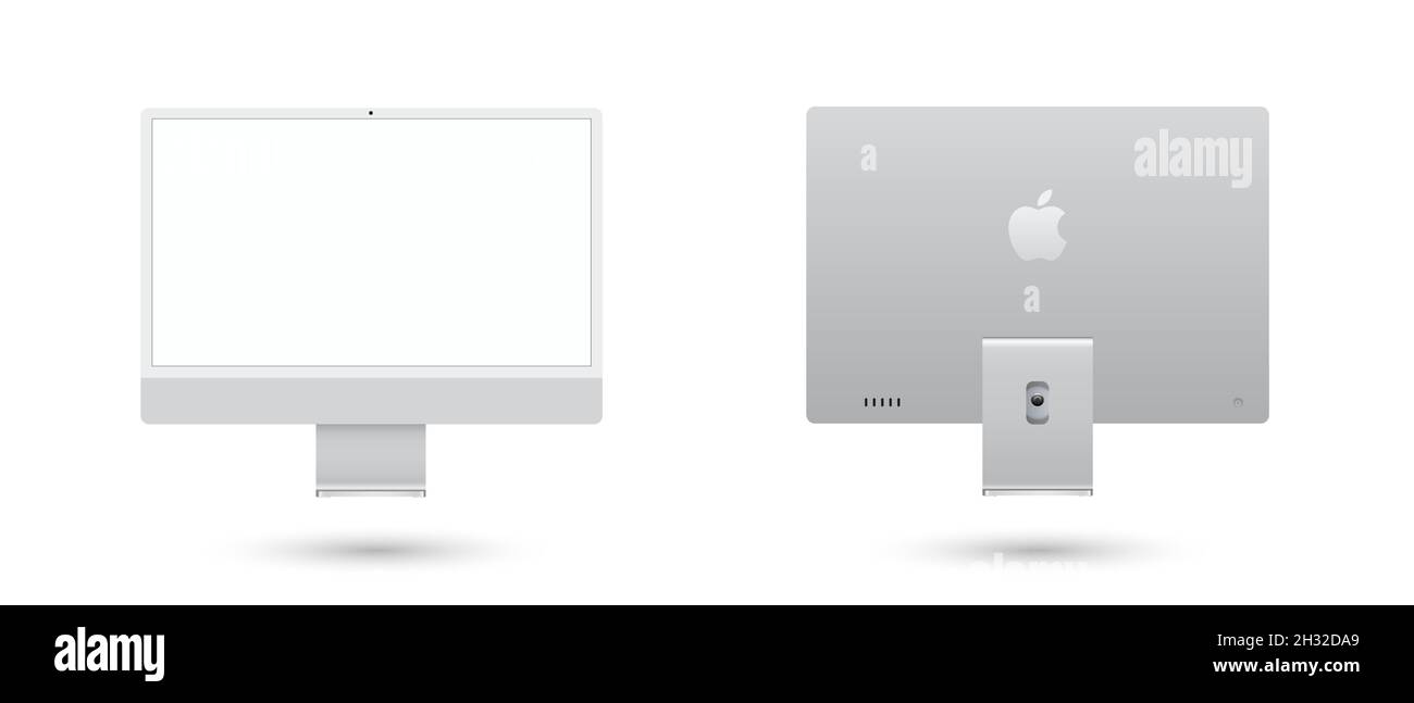 Device screen mockup. monoblock monitor, with blank screen for you ...