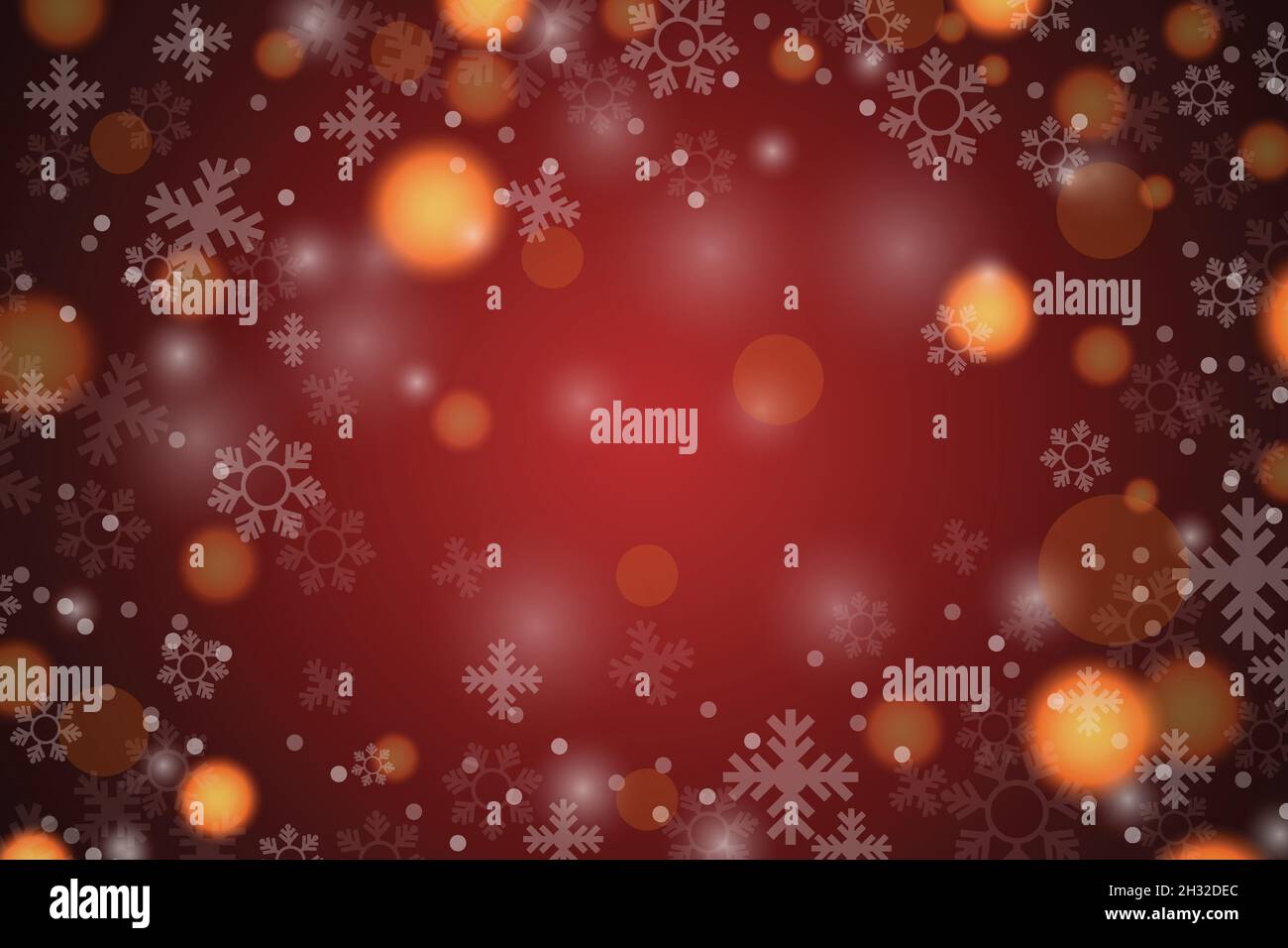 Christmas bokeh blur background, snowflakes and dust with beautiful ...