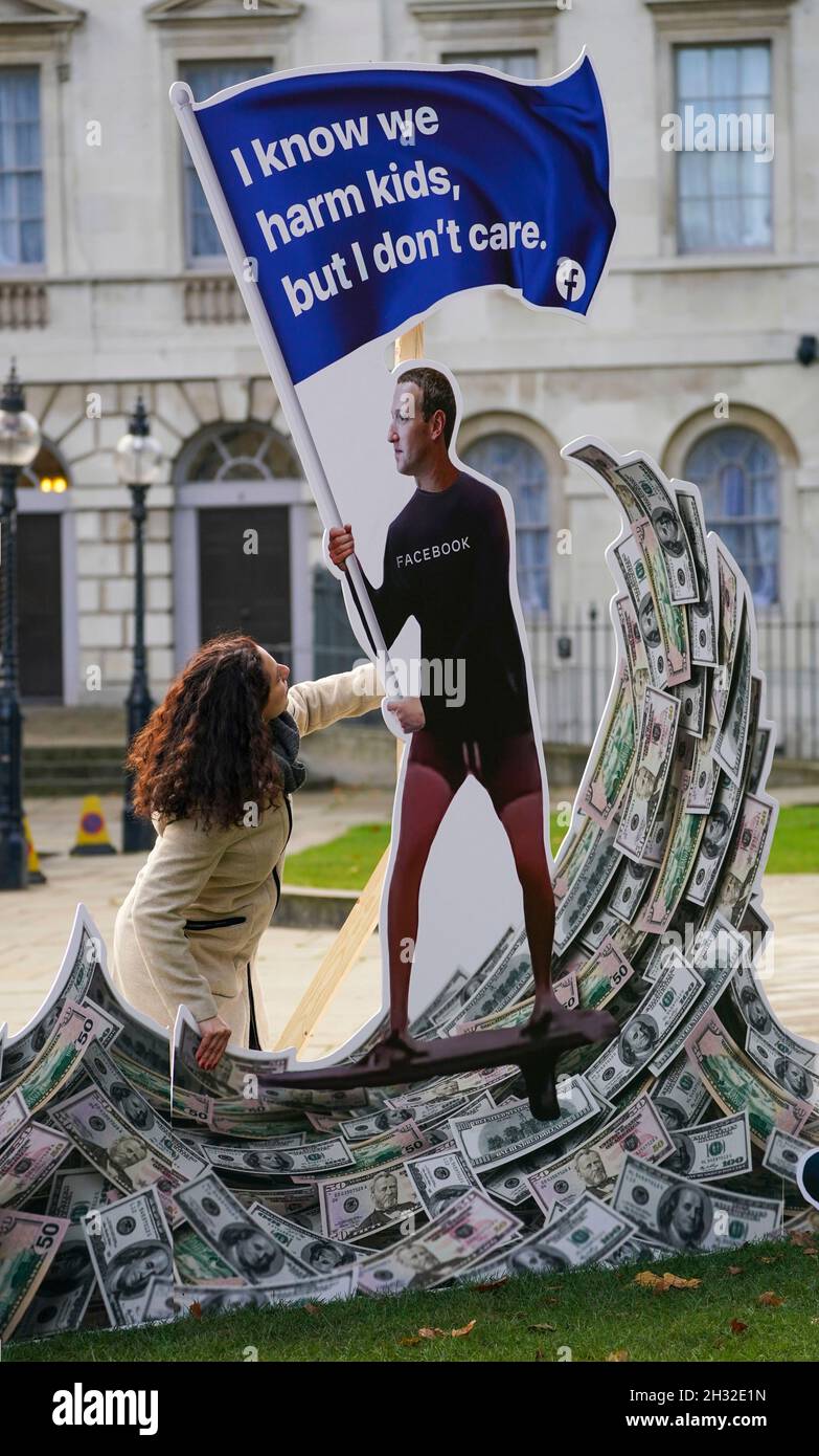 Senior campaigner Flora Rebello Arduini with a 4-metre-high ...