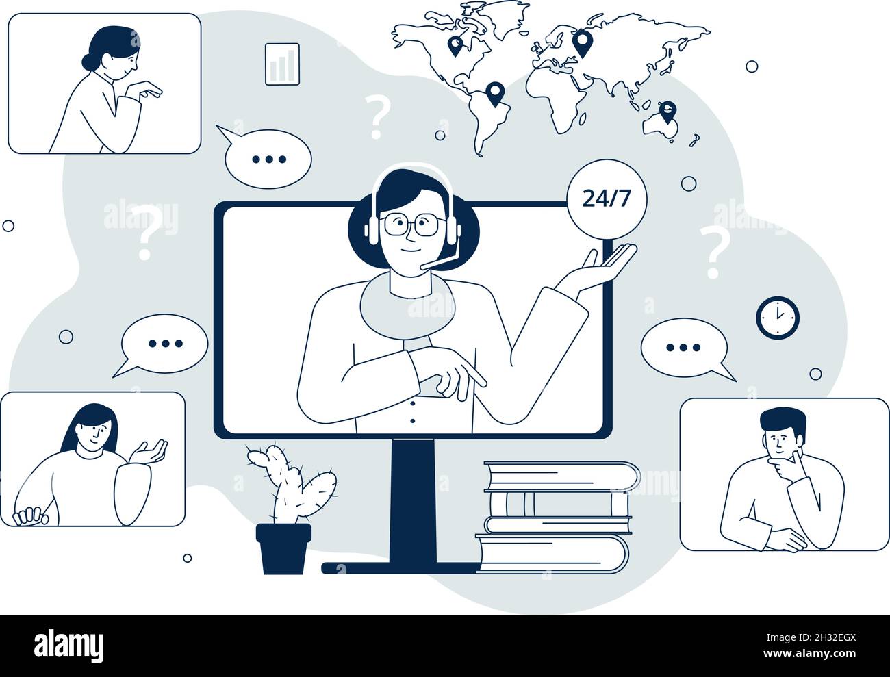 Helping phone Stock Vector Images - Alamy