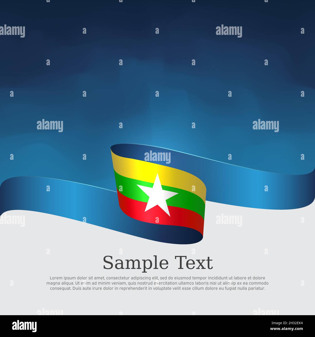 Myanmar flag background. National patriotic banner, poster. Business ...