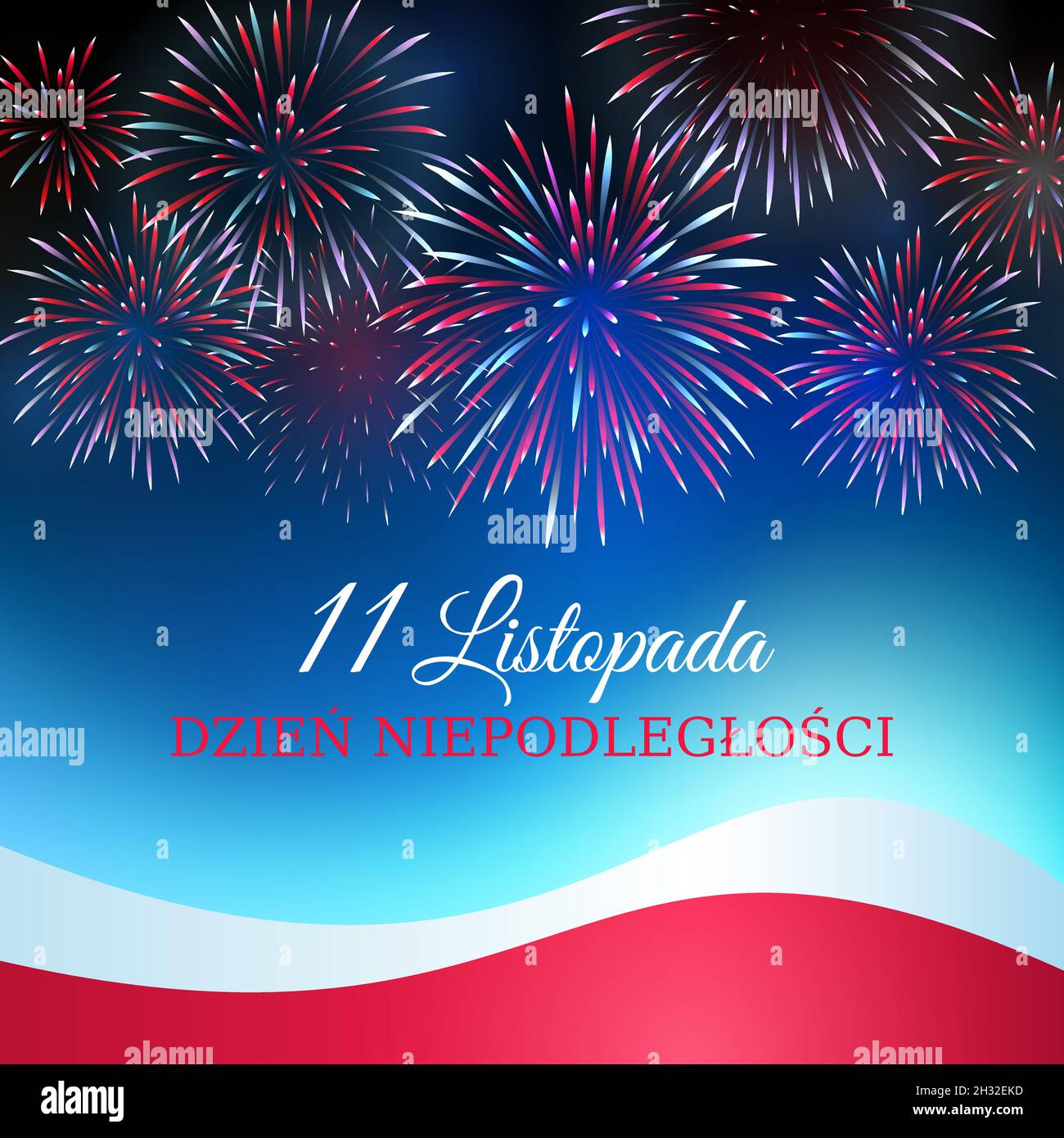 November 11, poland independence day. Cover, banner in national colors ...