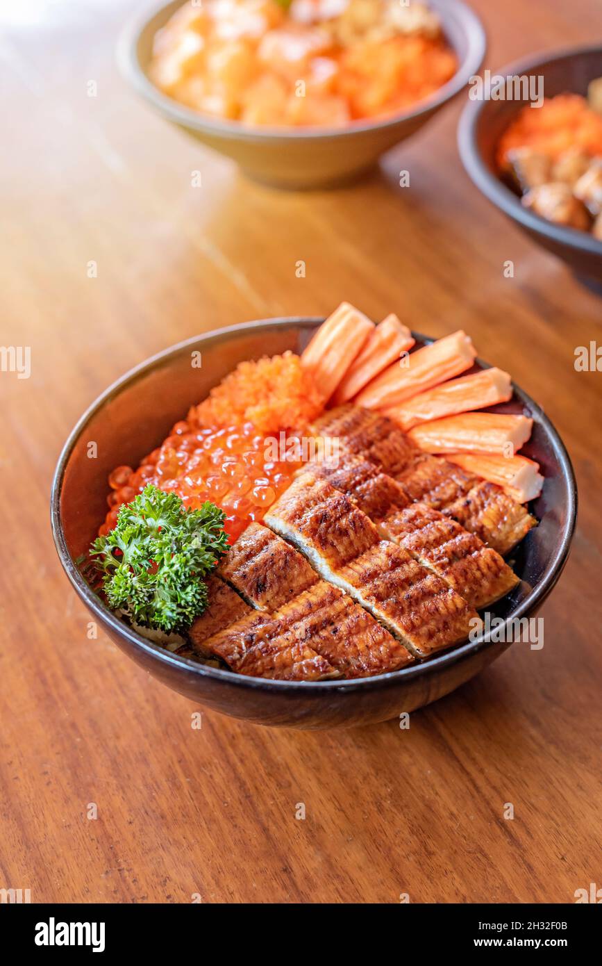 Eel over rice hi-res stock photography and images - Alamy