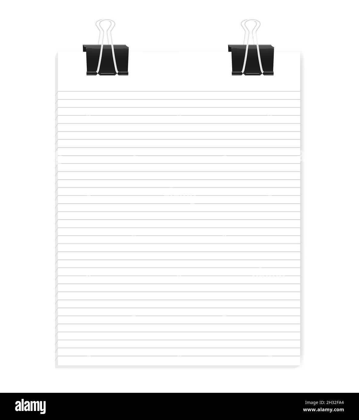 White realistic paper check Stock Vector Images - Alamy