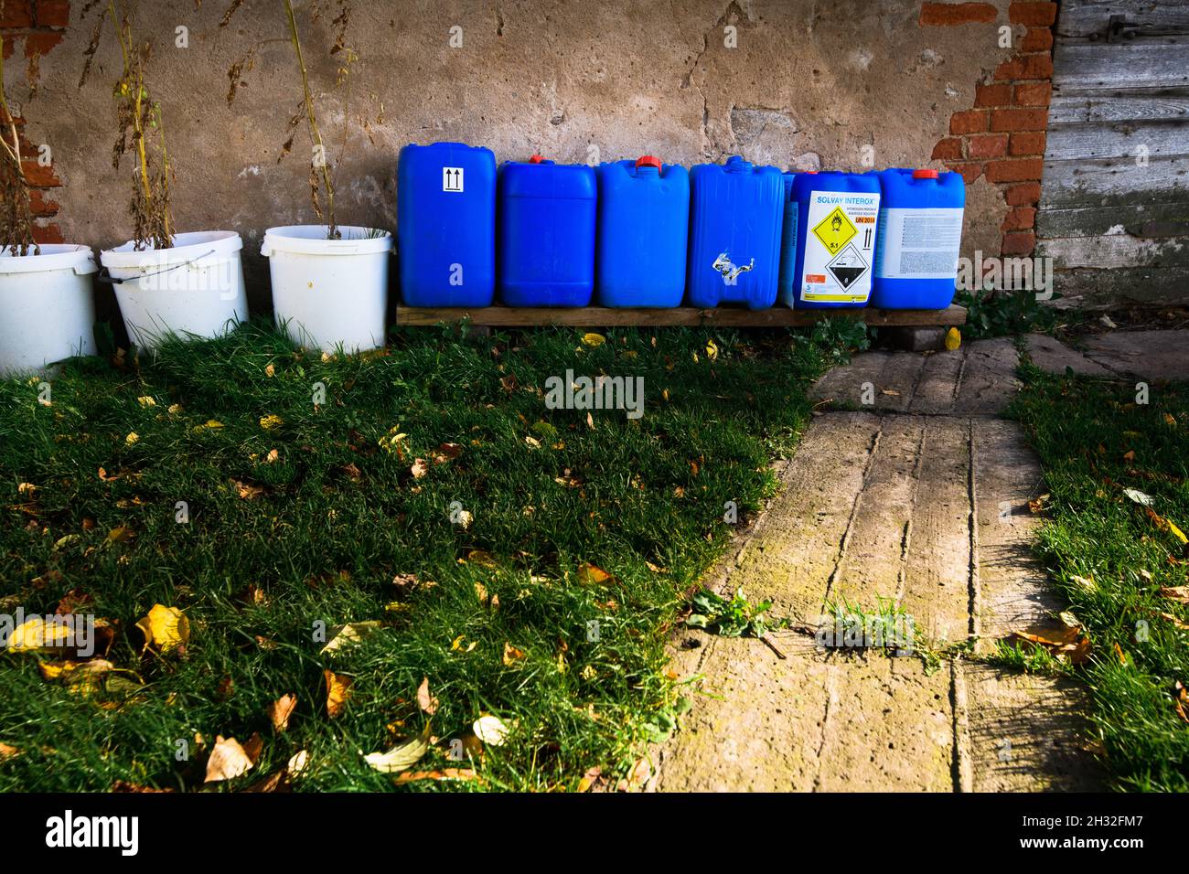 Human goes in bad direction with toxic substances in gardening Stock ...