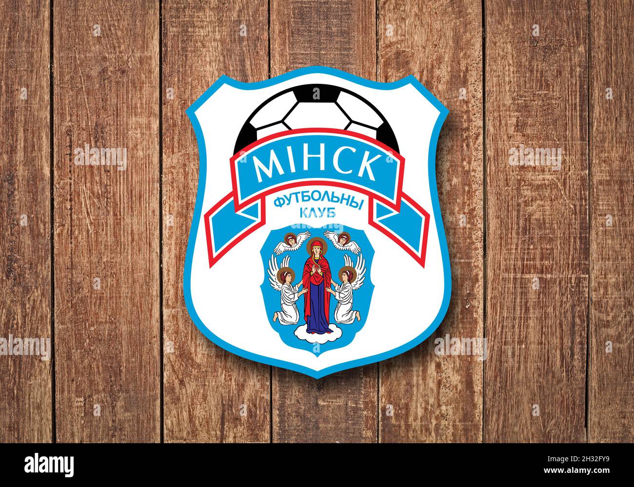 Coat of arms FC Minsk, Minsk, football club from Belarus Stock Photo ...