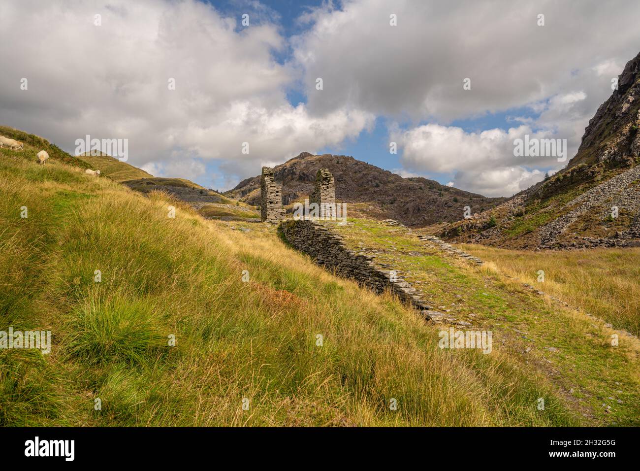 Incline in the Prince of Wales slate quarry Cwm Pennant on the edge of ...