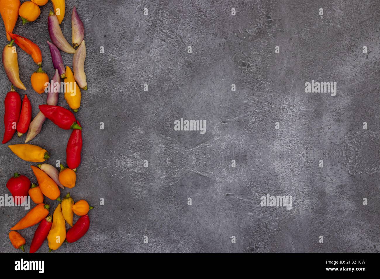 Peruvian chili peppers of various colors Stock Photo - Alamy