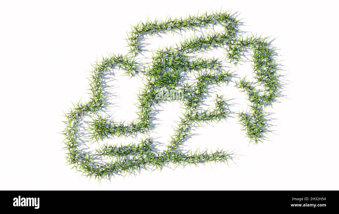 Concept or conceptual green summer lawn grass symbol shape isolated on ...