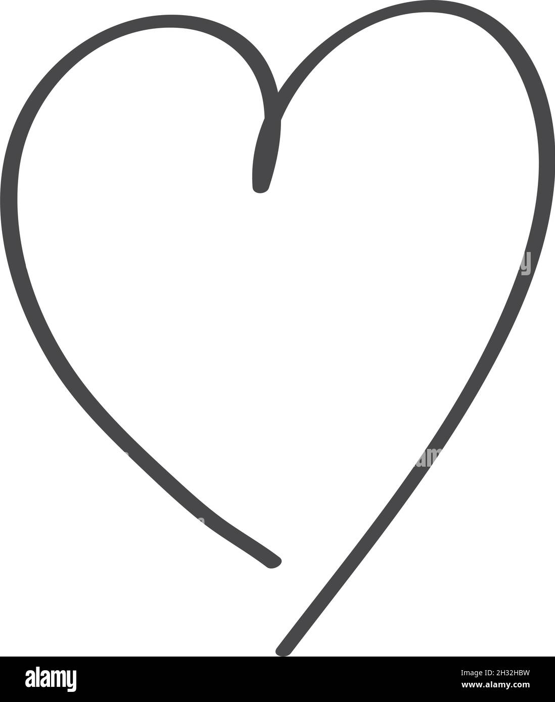 line heart style Stock Vector Image & Art - Alamy