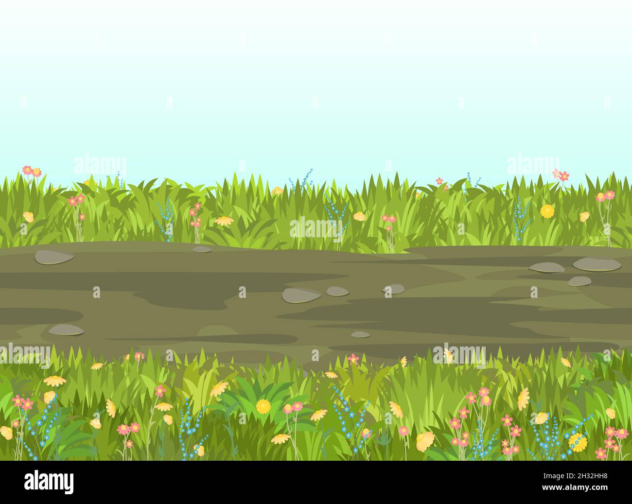 Rustic garden path Stock Vector Images - Alamy