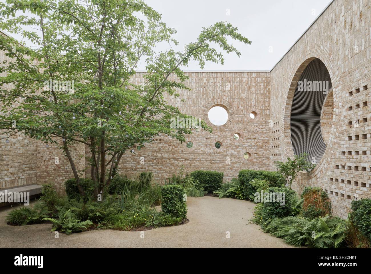 Courtyard of the Storey's Field Community Centre in Eddington Cambridge ...