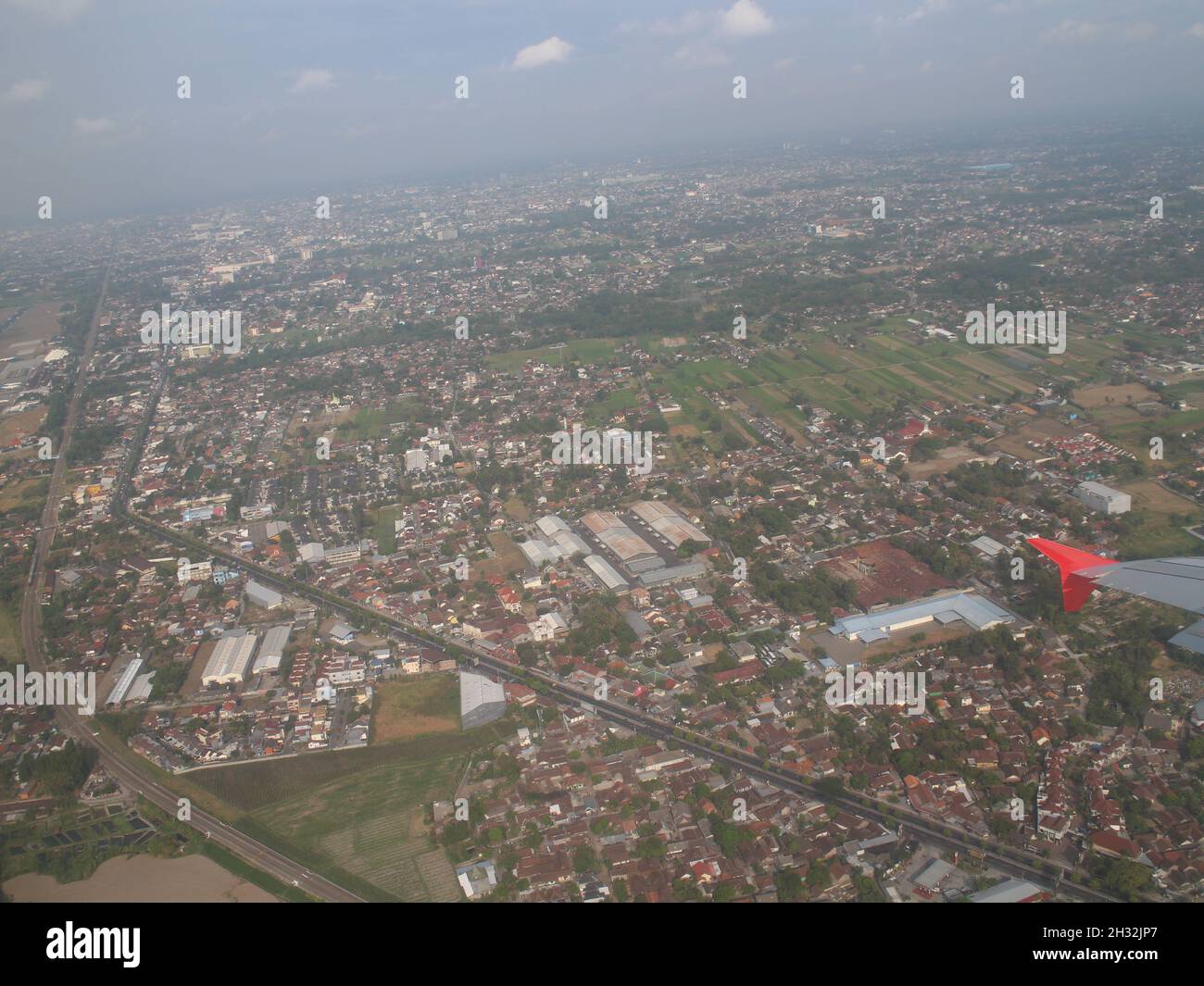 Aerial view of Yogyakarta city Stock Photo - Alamy