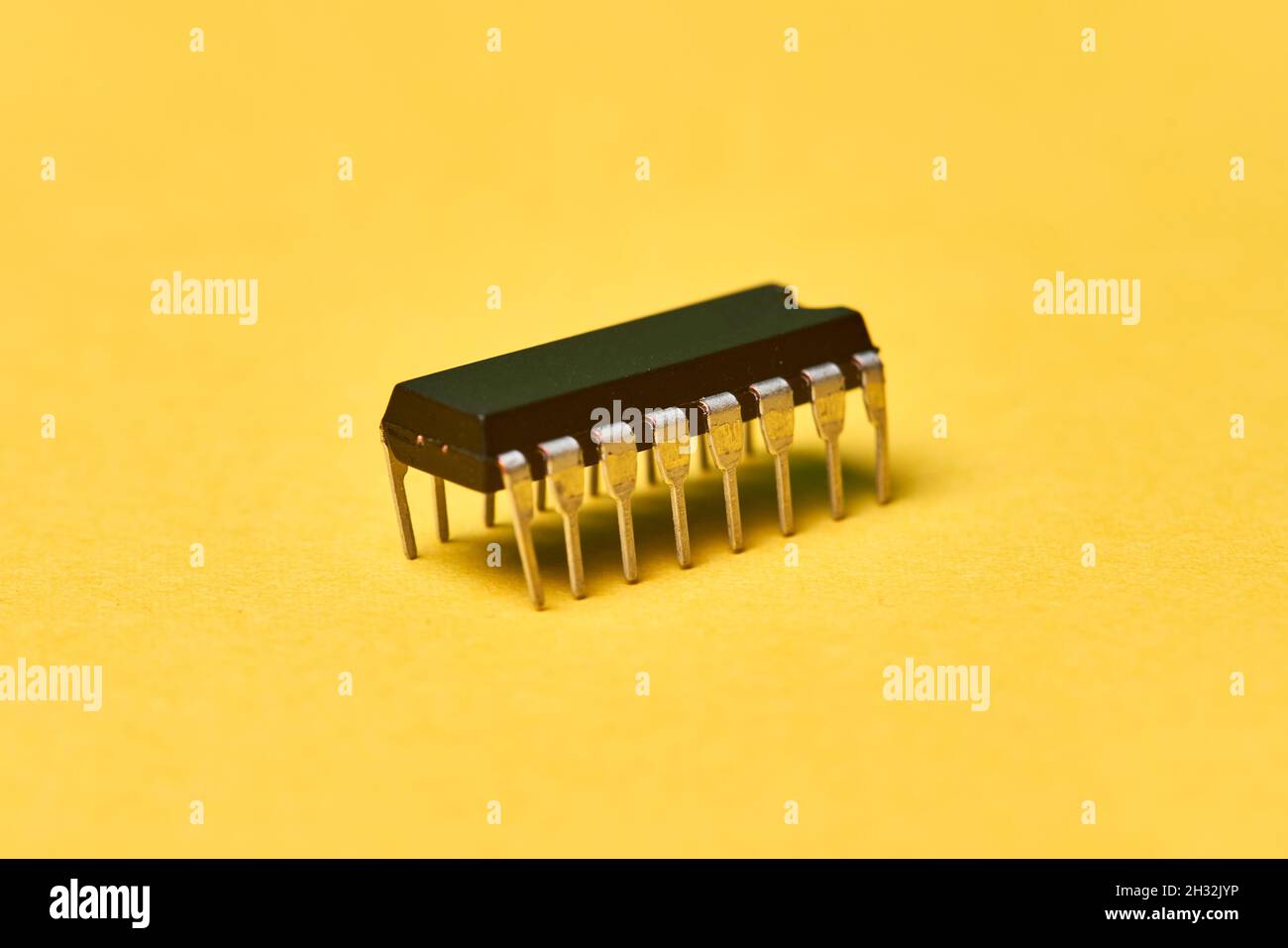 CPU chip and semiconductors with car toy. Global car chip shortage ...