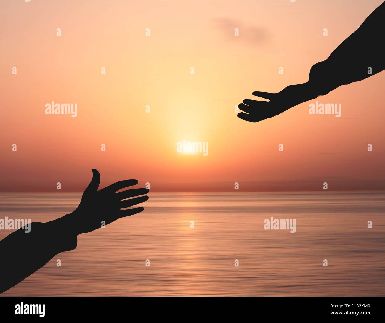 Hand Asking help From god and Get Hired Concept. Helping Hand Against ...