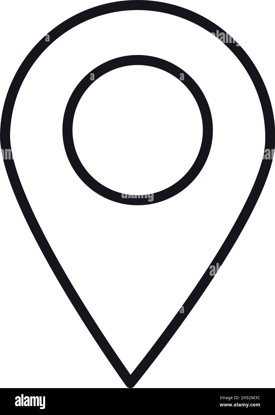 location pointer line icon Stock Vector Image & Art - Alamy