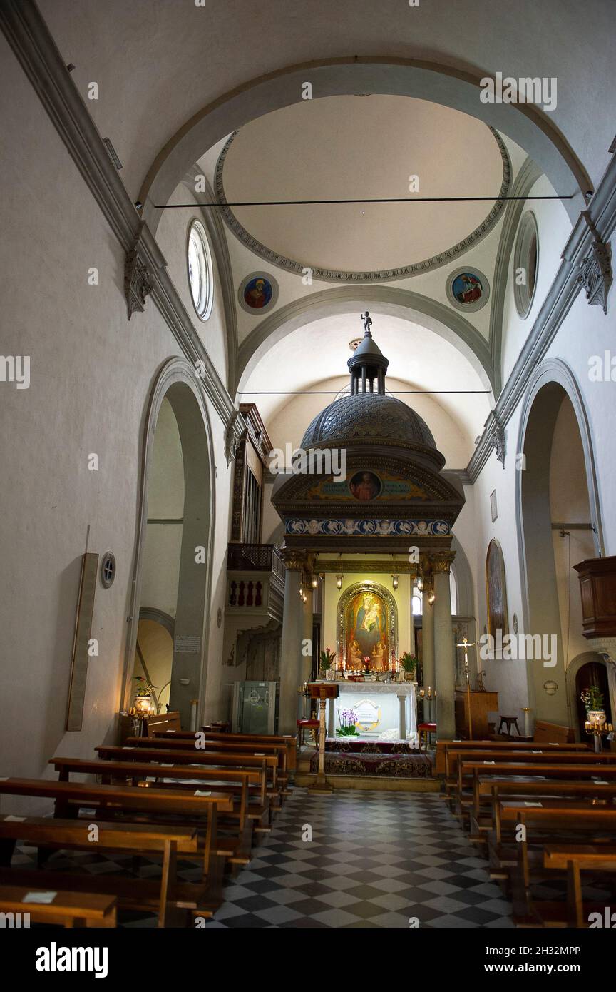 Europe, Italy, Tuscany, Arezzo. Bibbiena, Casentino, Saantuario di ...