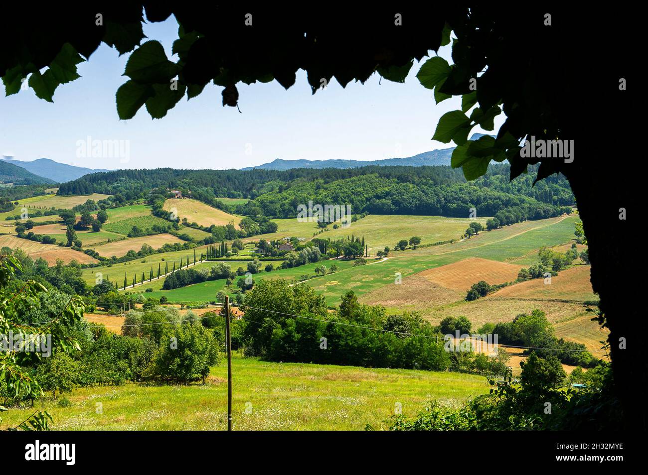 Europe, Italy, Tuscany, Arezzo. Bibbiena, Casentino, landscape Stock ...