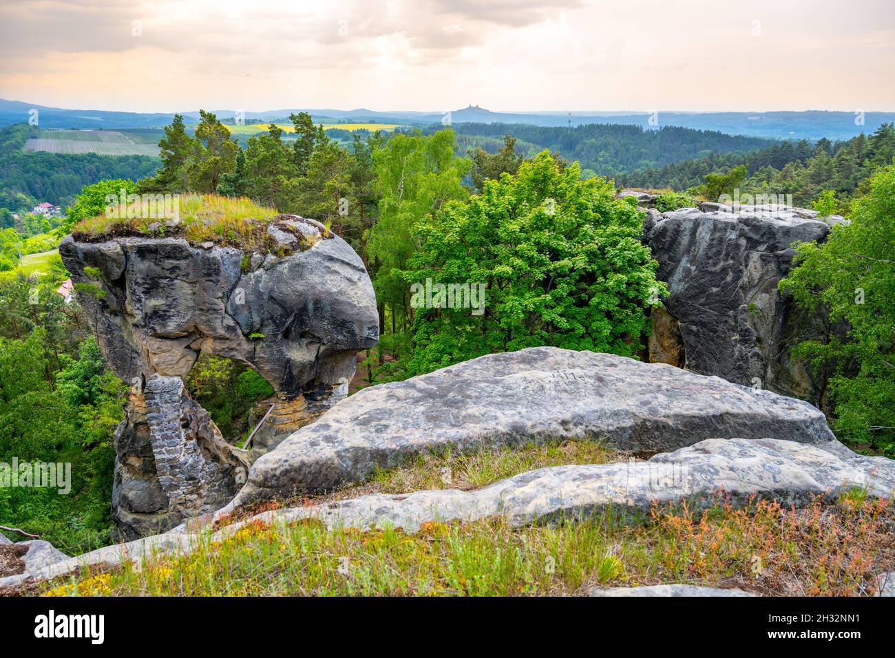 Rotstejn castle ruins in sandstone rock formation Stock Photo - Alamy