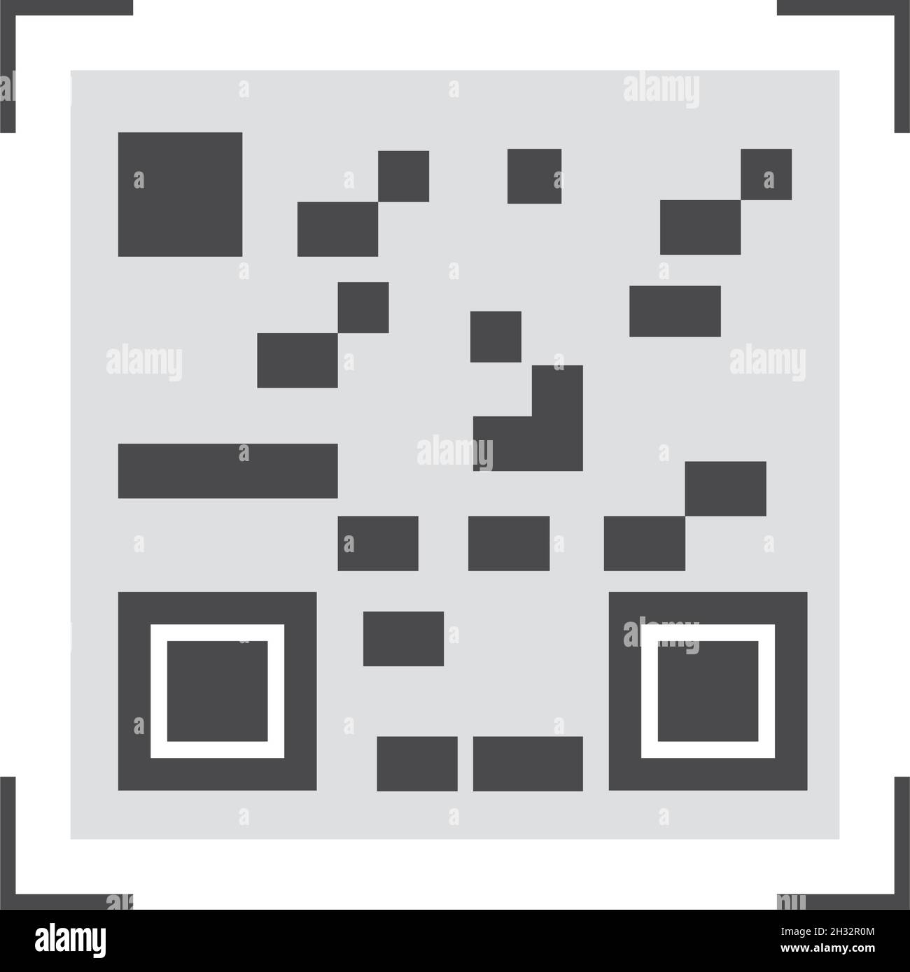 Qr Code In Square Shape Stock Vector Image And Art Alamy